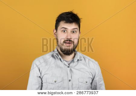 Bearded Man Shock Face Image & Photo (Free Trial) | Bigstock