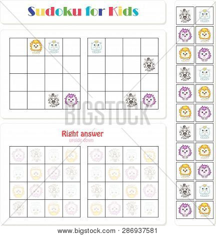 Sudoku Kids Funny Vector & Photo (Free Trial) | Bigstock