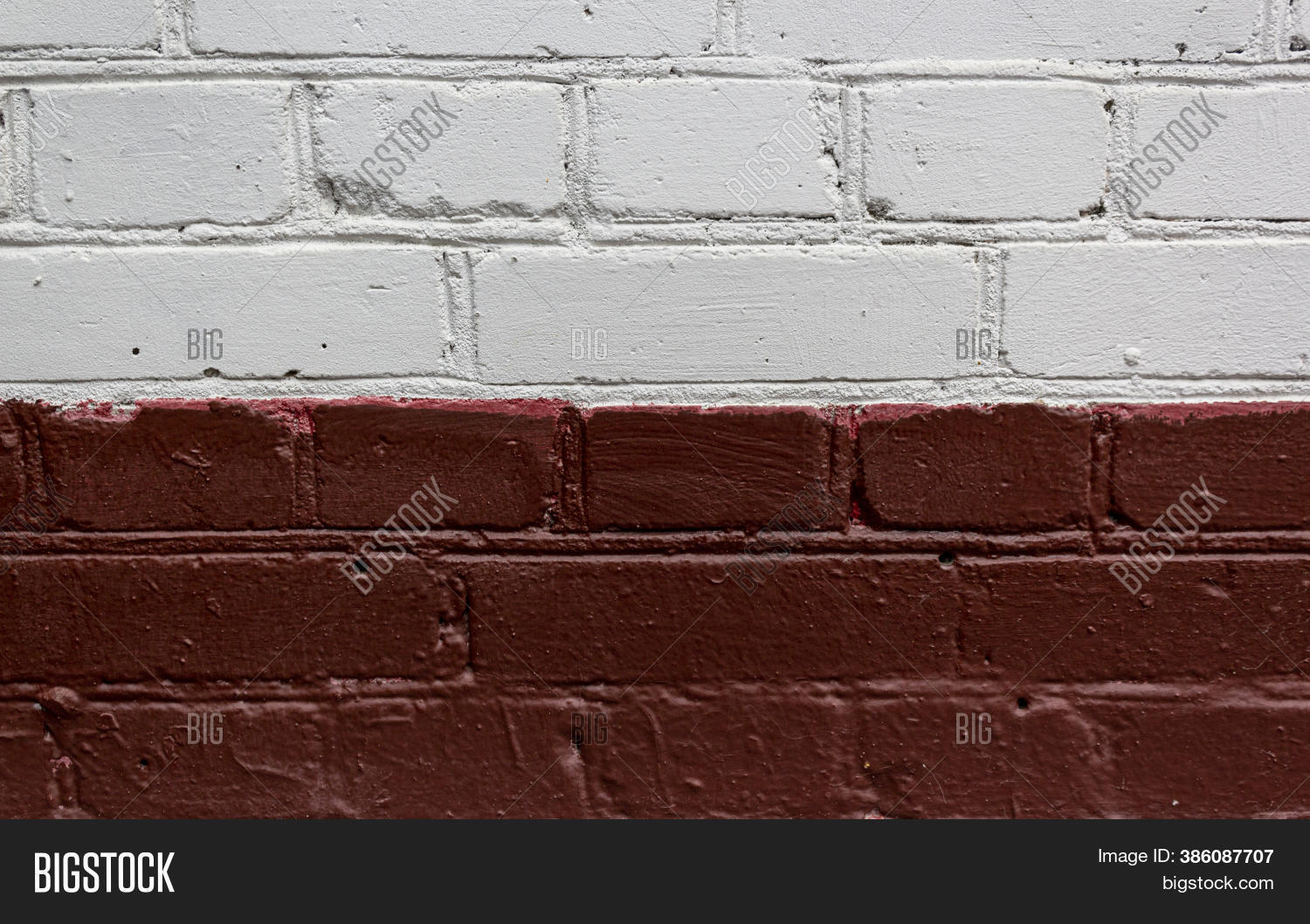 Brick Wall Two-color Image & Photo (Free Trial) | Bigstock