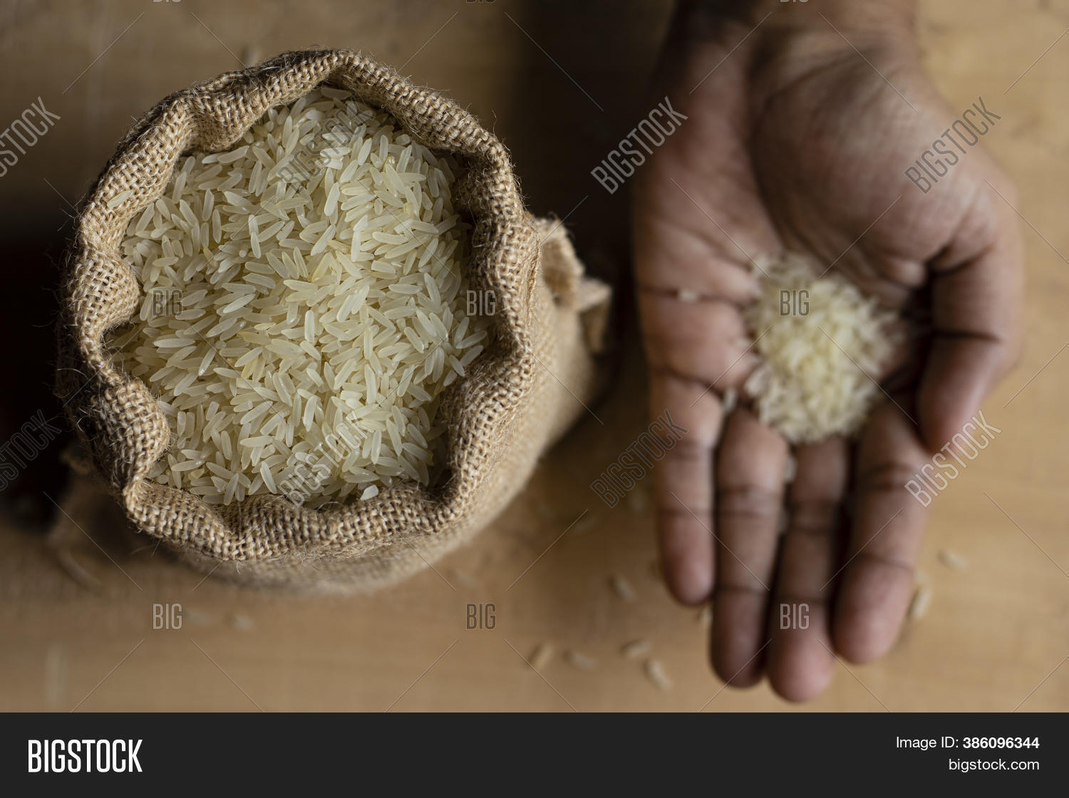 Jute Bag Rice Human Image & Photo (Free Trial) | Bigstock