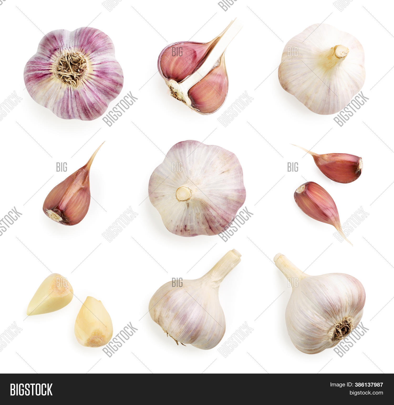 Set Garlic Whole, Half Image & Photo (Free Trial) | Bigstock