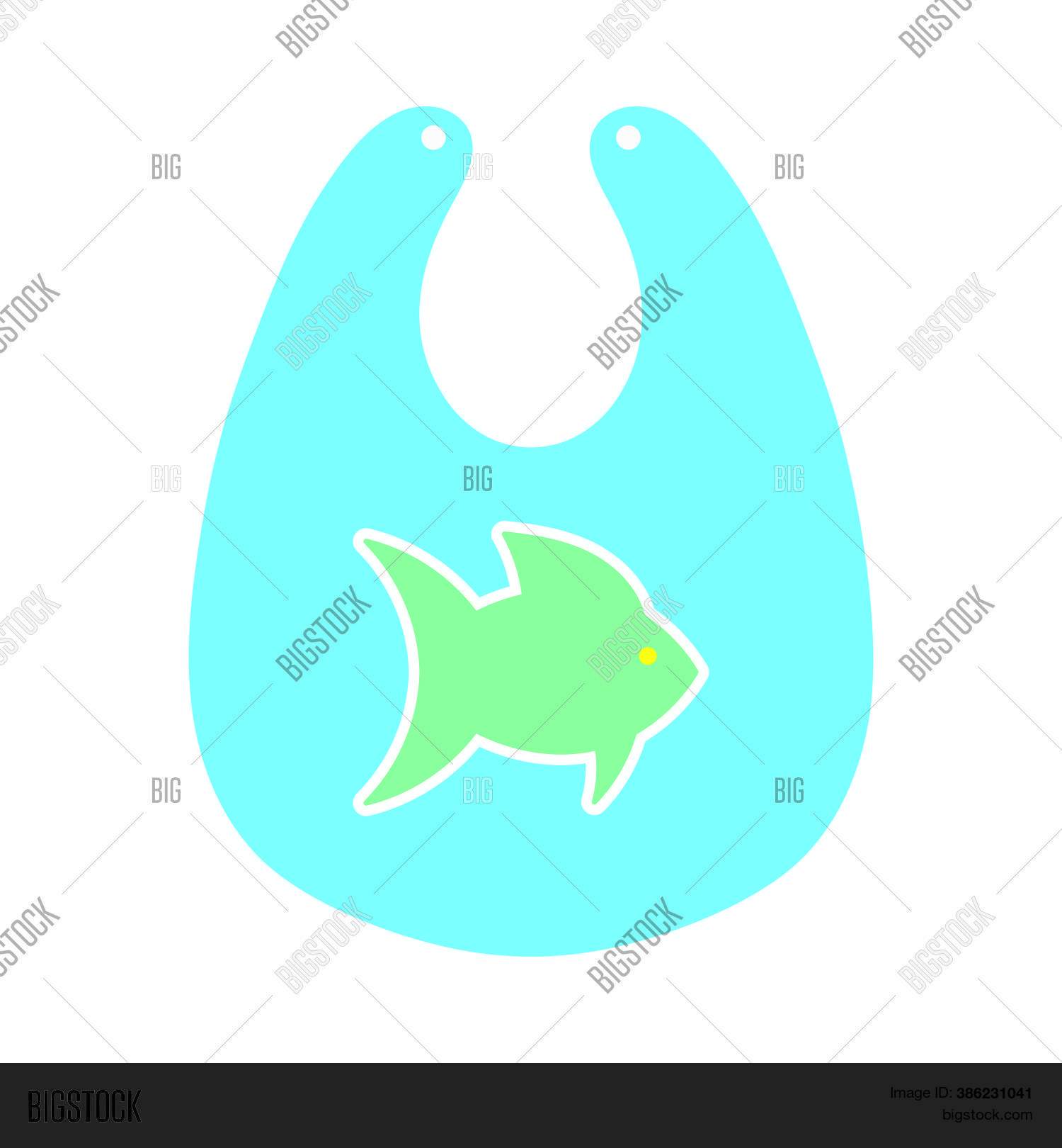 Bib Icon. Flat Color Vector & Photo (Free Trial) | Bigstock