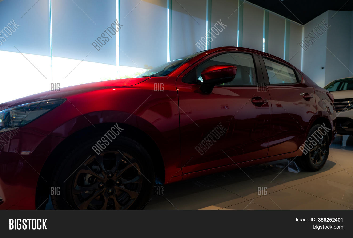 Red Shiny Car Parked Image & Photo (Free Trial) | Bigstock