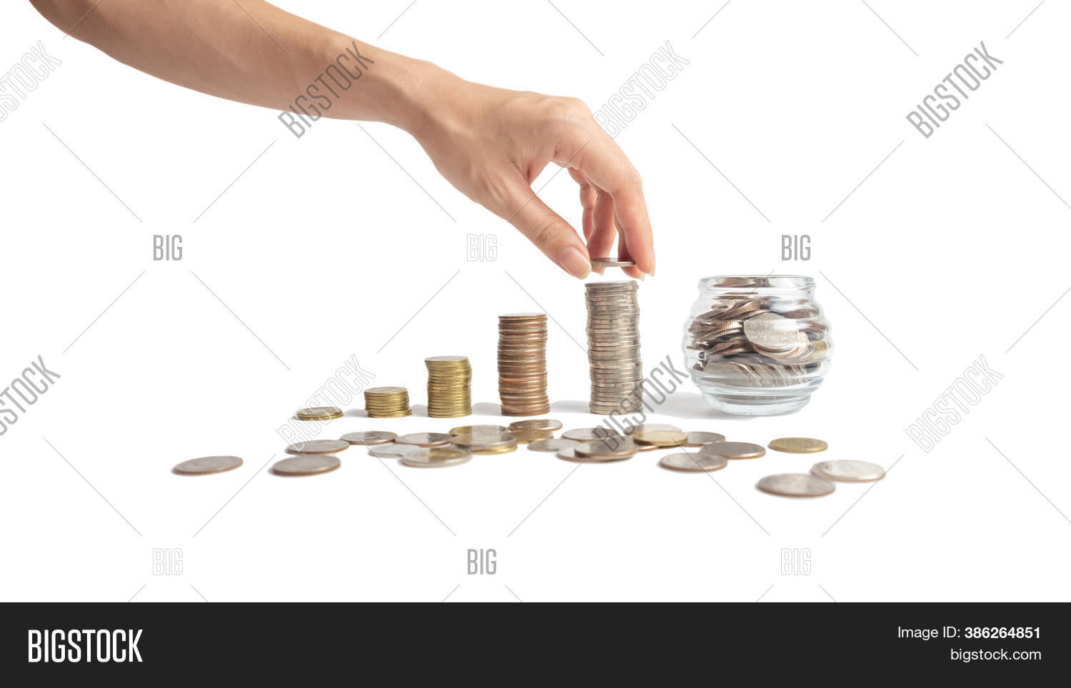 Hand Holding Coins Image & Photo (Free Trial) | Bigstock