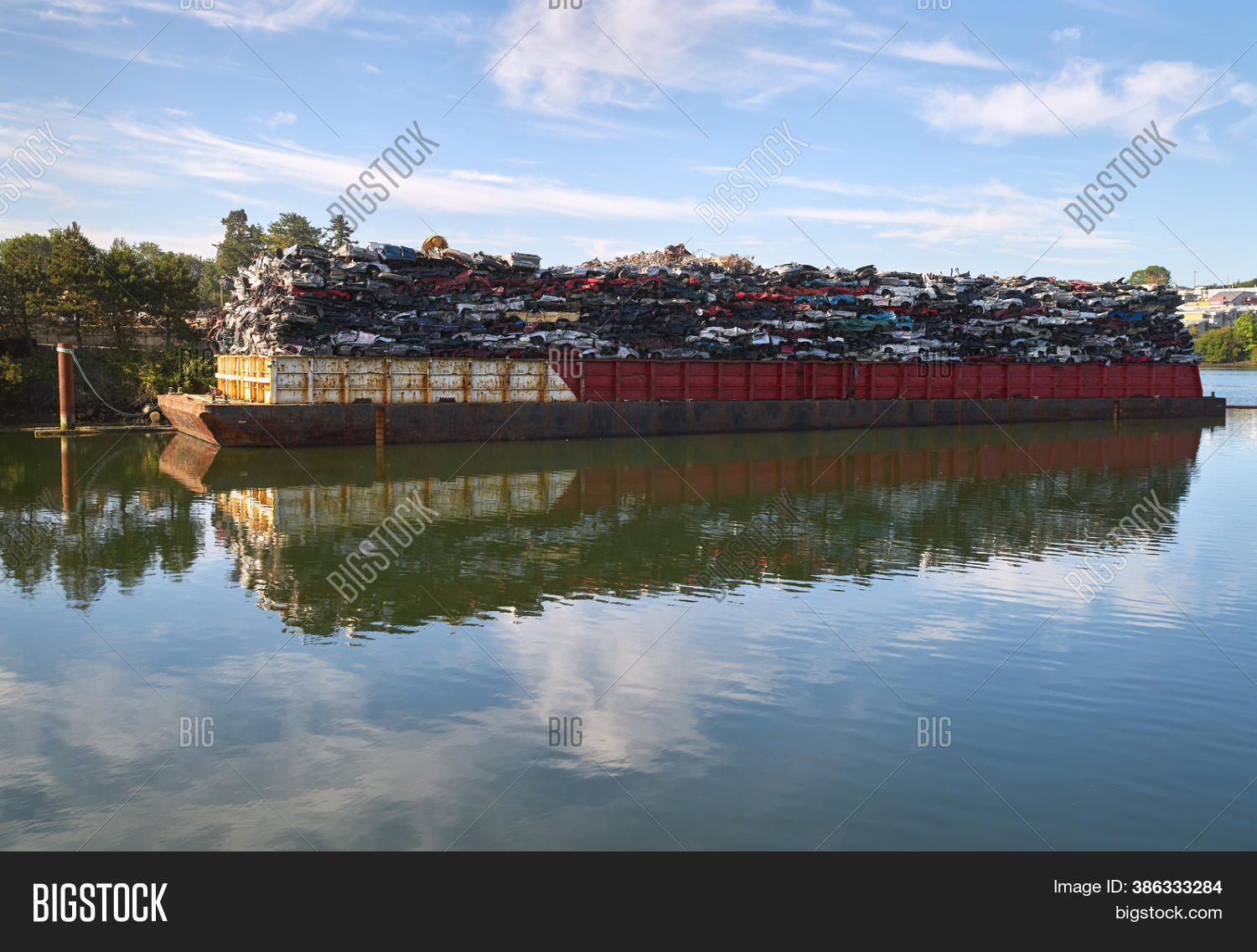 Metal Recycling Barge Image & Photo (Free Trial) | Bigstock