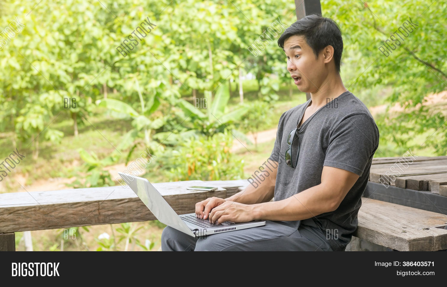 Asian Man Using Laptop Image & Photo (Free Trial) | Bigstock