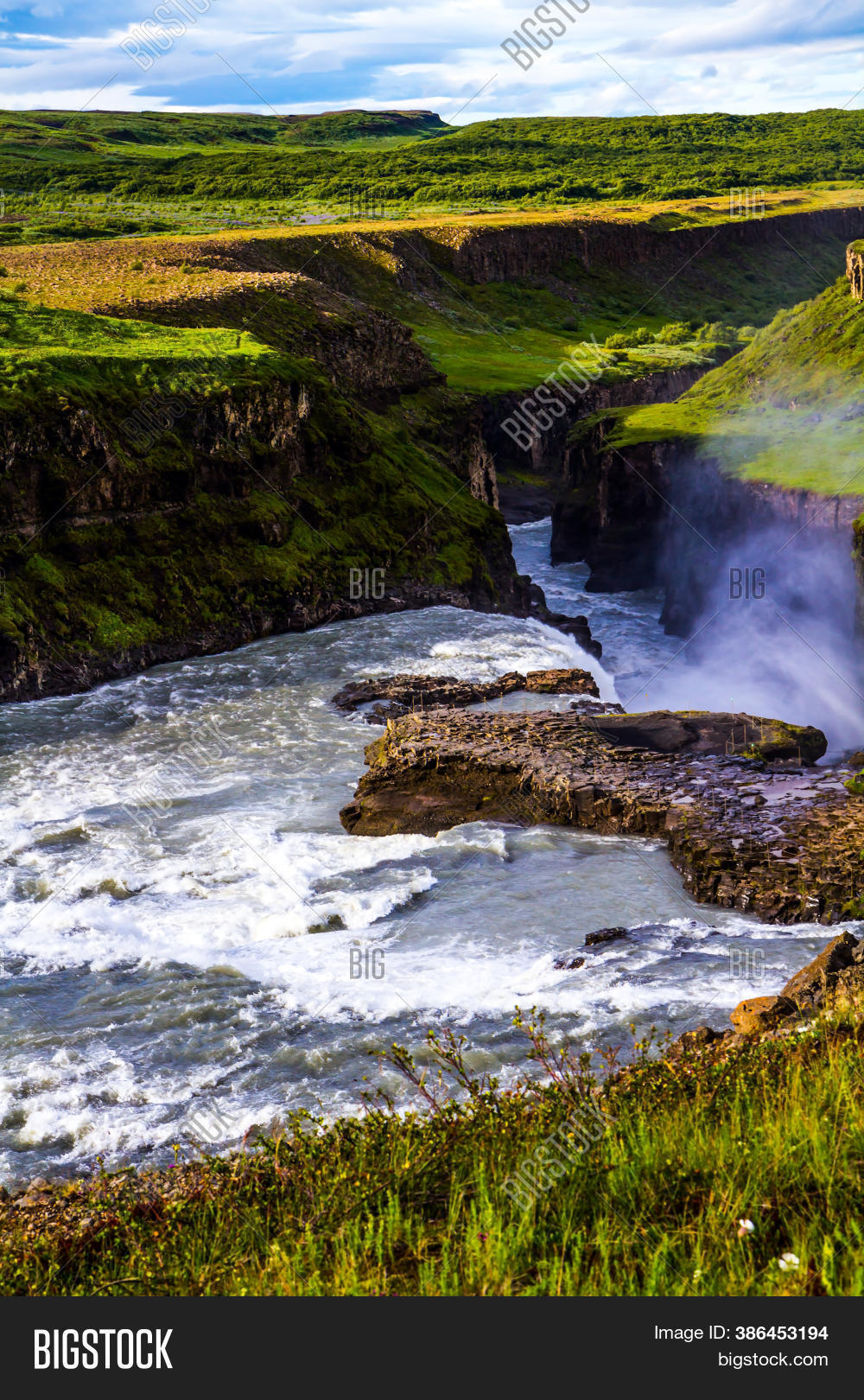 Gullfoss "Golden Falls Image & Photo (Free Trial) | Bigstock