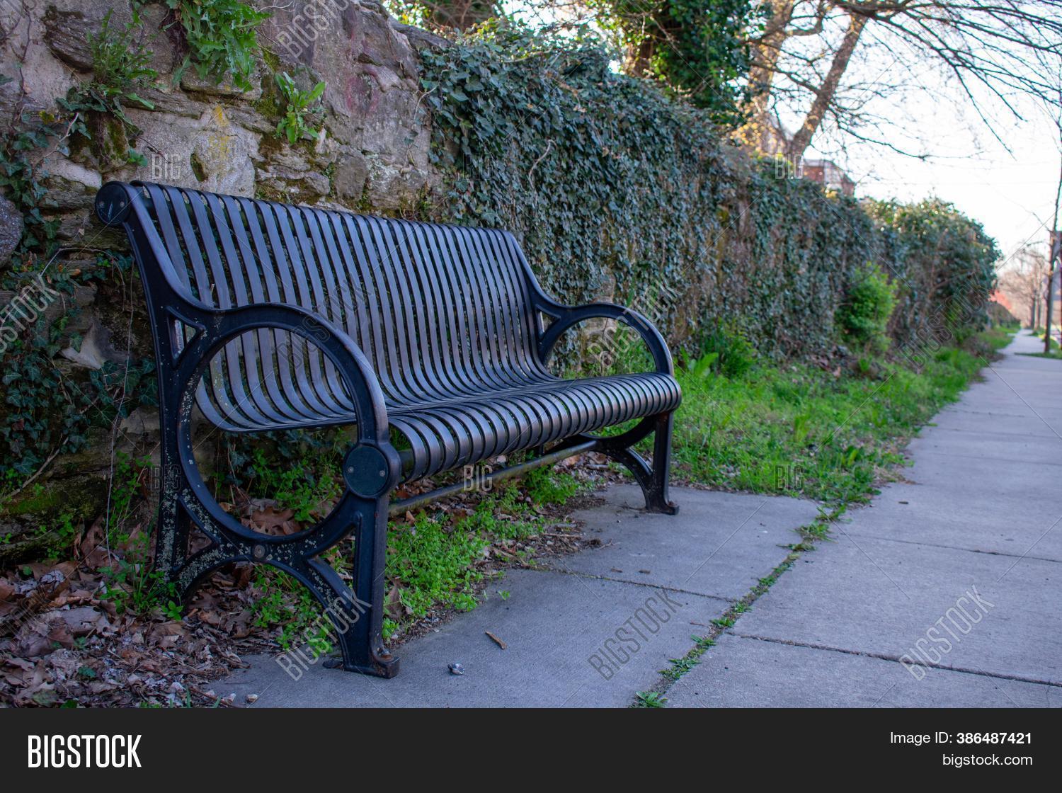 Shaded Park Bench Image & Photo (Free Trial) | Bigstock