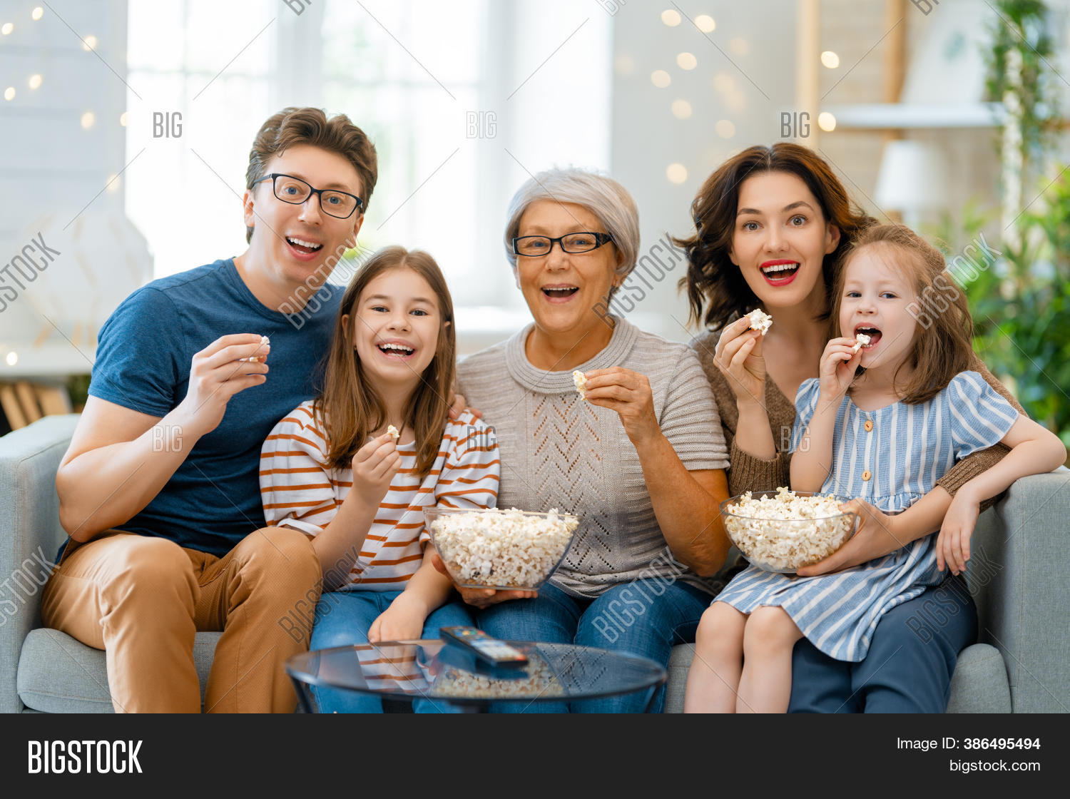 Happy Family Watching Image & Photo (Free Trial) | Bigstock