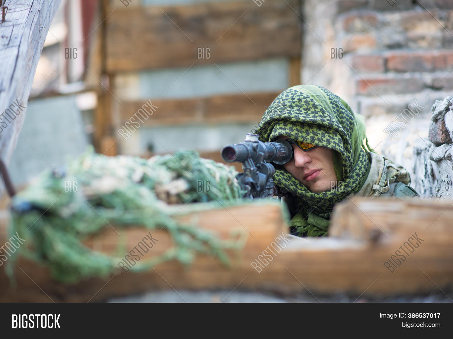 Sniper Rifle Sits On Image & Photo (Free Trial) | Bigstock