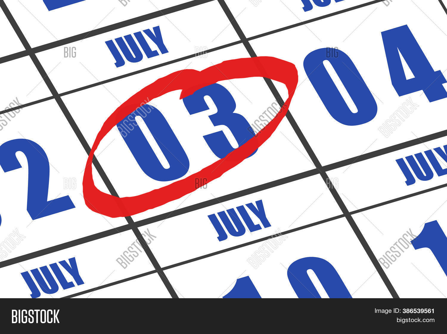 July 3rd. Day 3 Month Image & Photo (Free Trial) | Bigstock