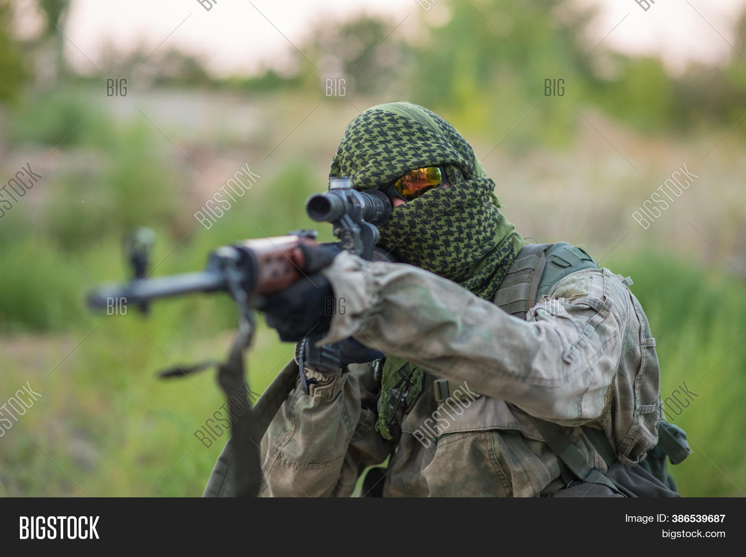 Sniper Rifle Posing. Image & Photo (Free Trial) | Bigstock