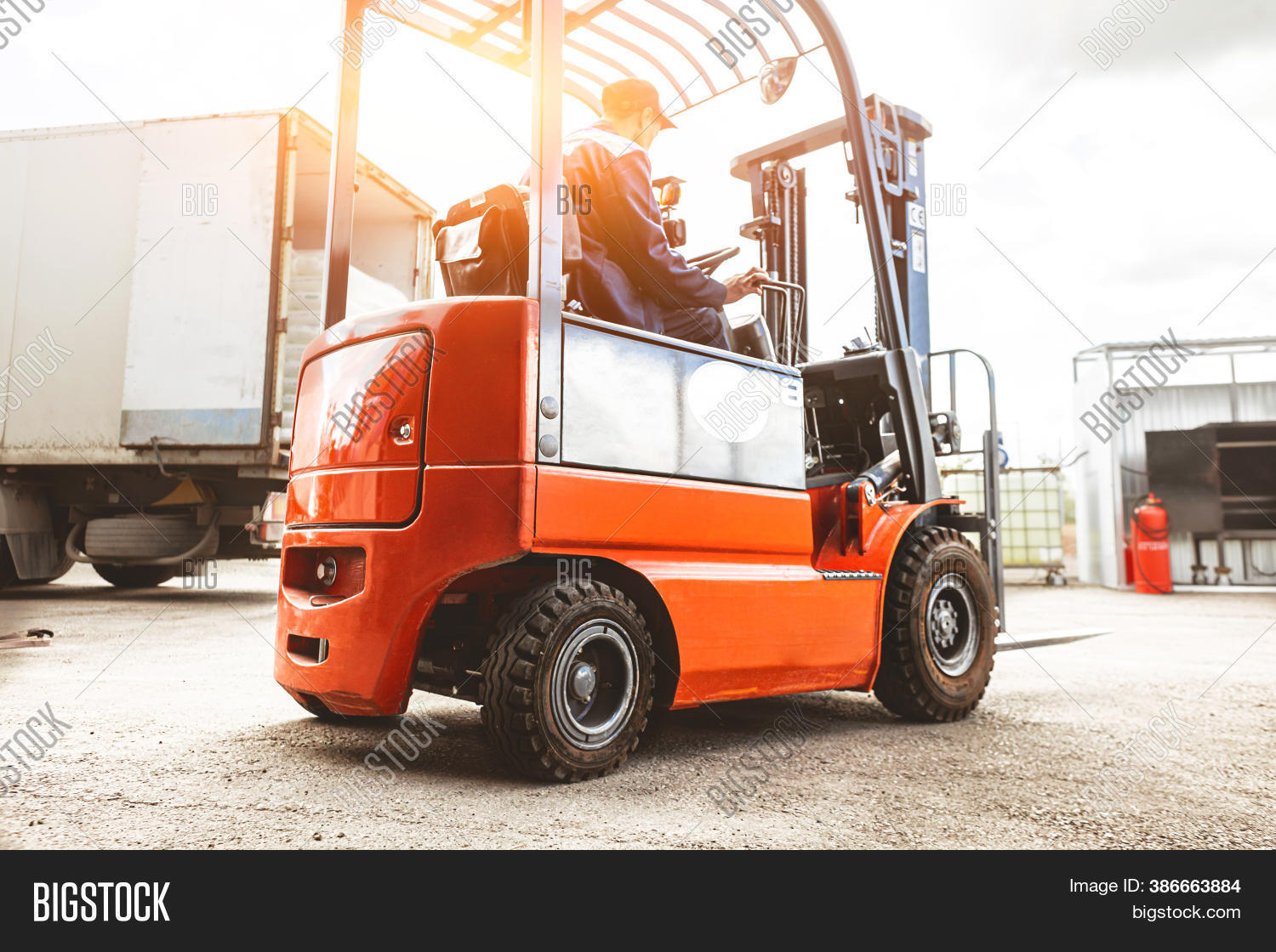 Man On Forklift Works Image & Photo (Free Trial) | Bigstock
