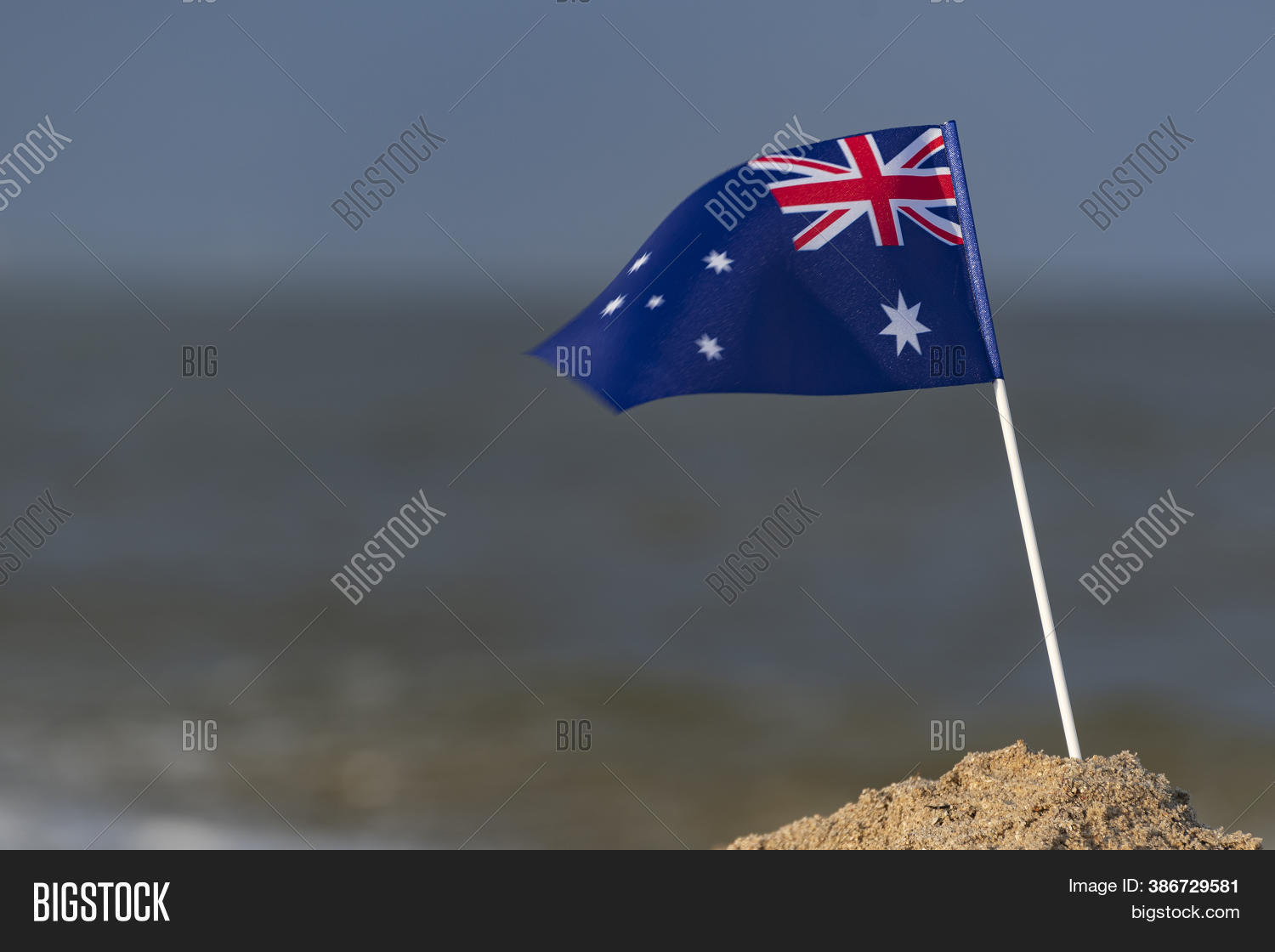 Flag Australia Sand On Image & Photo (Free Trial) | Bigstock