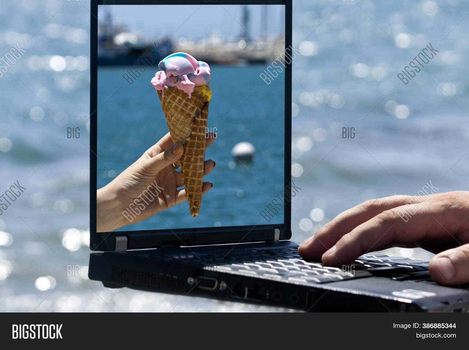 Laptop Picture Ice Image & Photo (Free Trial) | Bigstock