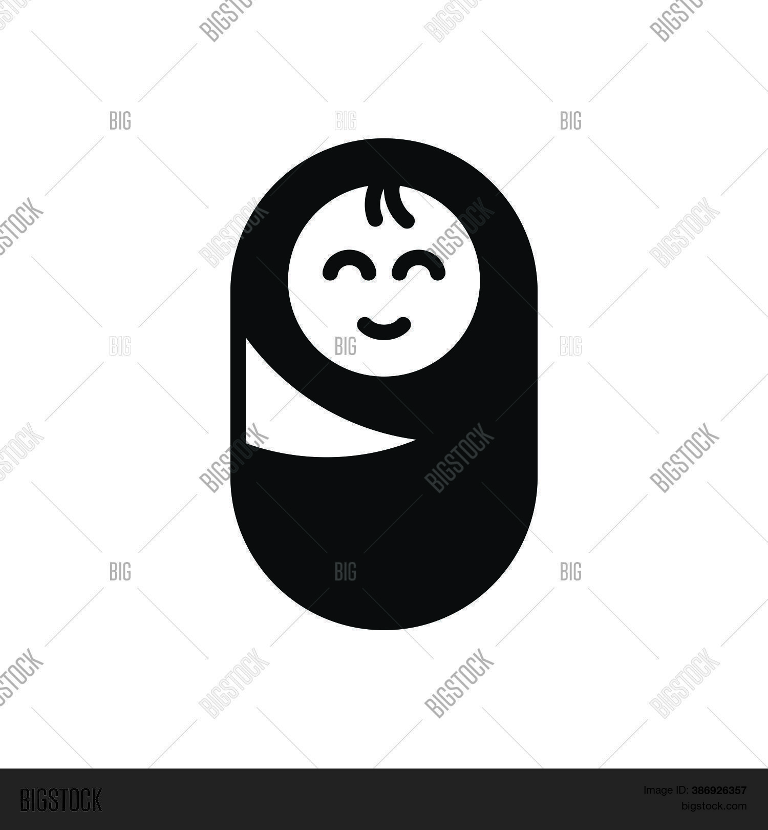Black Solid Icon Born Vector & Photo (Free Trial) | Bigstock