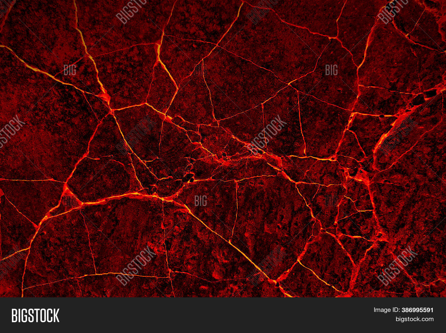 Red Lava Crack Ground Image & Photo (Free Trial) | Bigstock