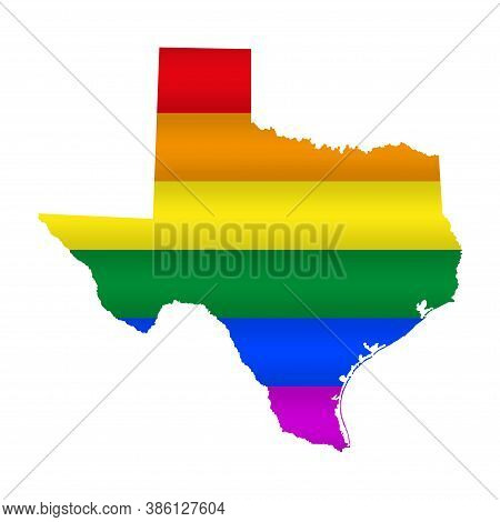 Texas Lgbt Flag Map. Vector & Photo (Free Trial) | Bigstock
