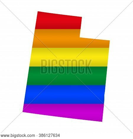 Utah Lgbt Flag Map. Vector & Photo (Free Trial) | Bigstock