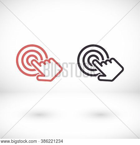 Hand Presses Button Vector & Photo (Free Trial) | Bigstock