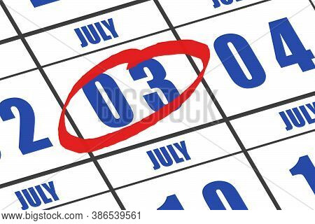 July 3rd. Day 3 Month Image & Photo (Free Trial) | Bigstock