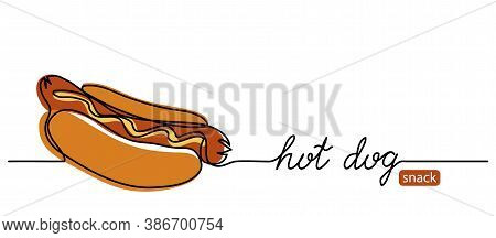 Hot Dog Simple Border Vector & Photo (Free Trial) | Bigstock