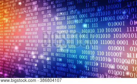 Internet Binary Data Code Computing Or Transmission Process,internet Data Transmission, Binary ...