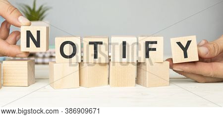 Word Notify On Wooden Image & Photo (Free Trial) | Bigstock
