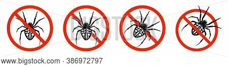 Spider Red Ban Sign. Vector & Photo (Free Trial) | Bigstock