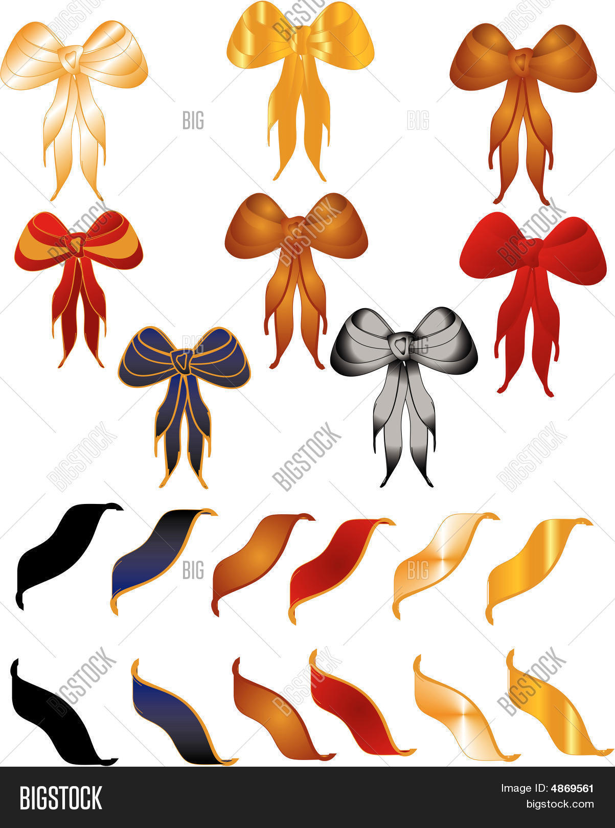 Multi Bows Corner Vector & Photo (Free Trial) | Bigstock