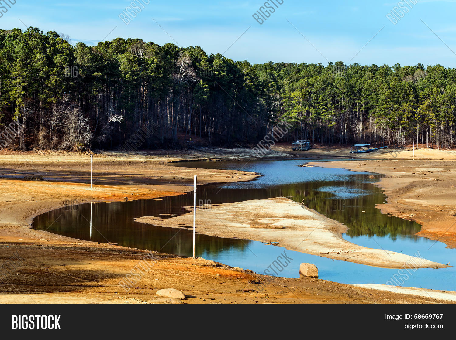 Dried Lake Docks Image & Photo (Free Trial) | Bigstock