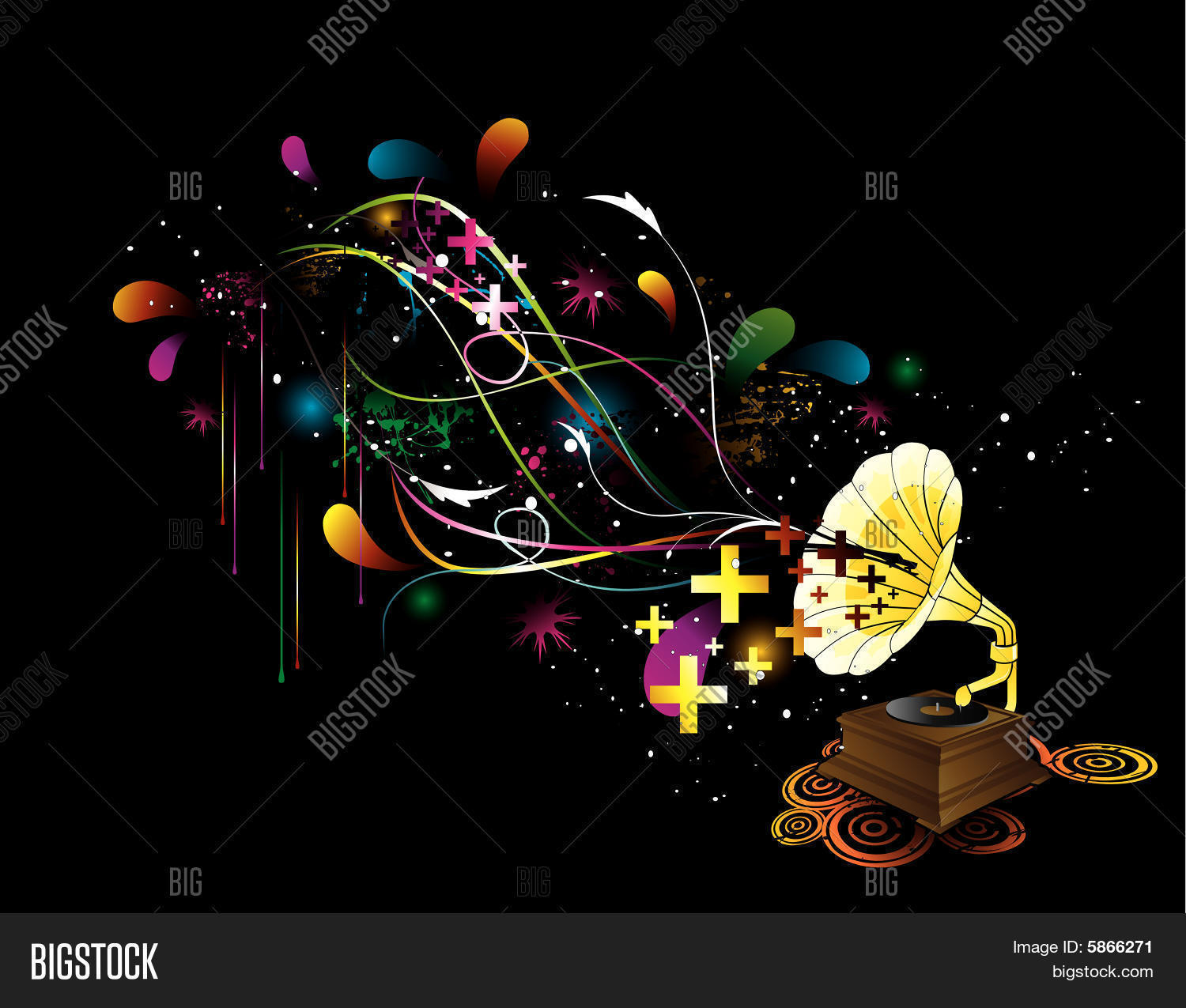 Retro Music Vector Vector & Photo (Free Trial) | Bigstock