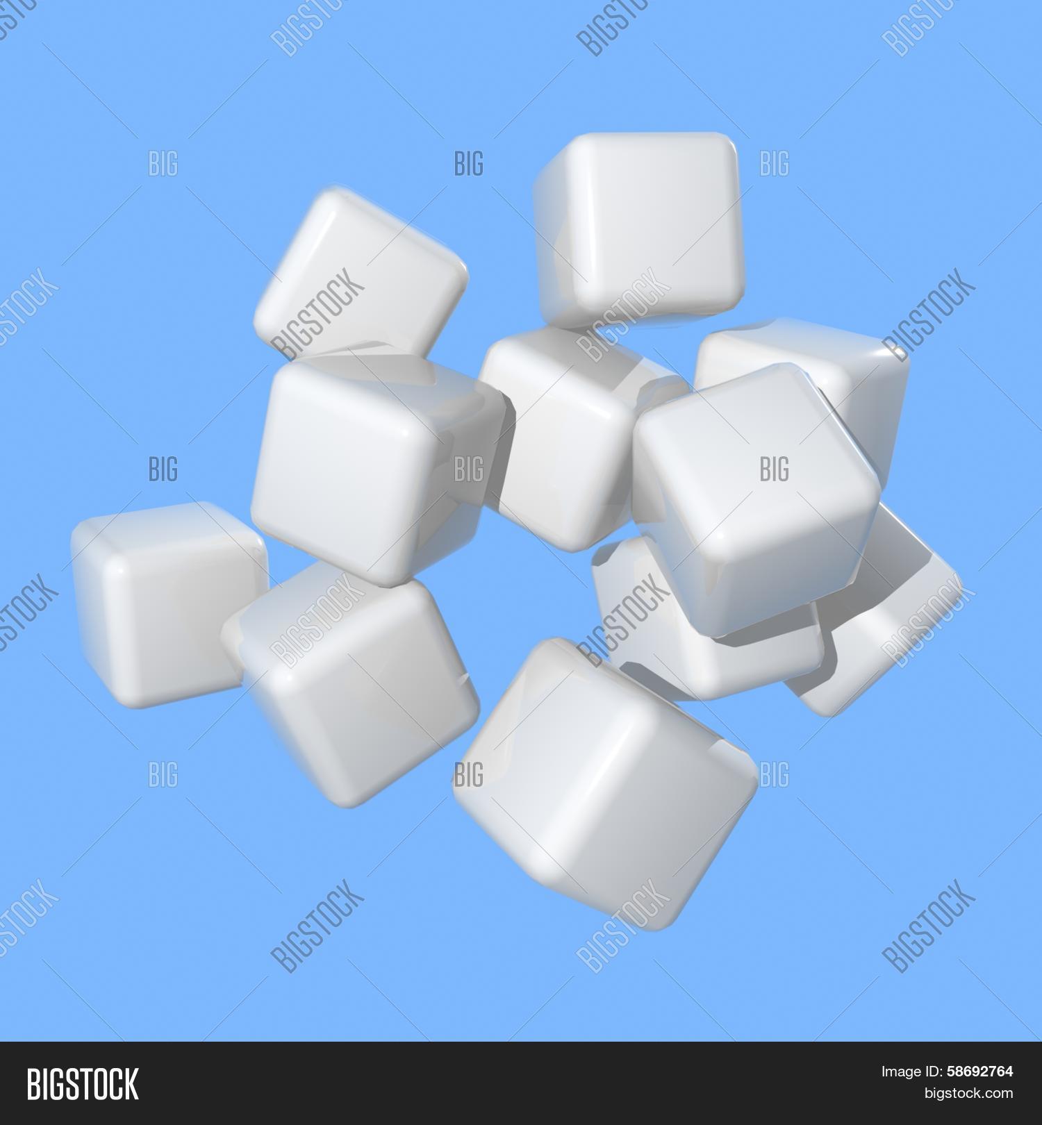 White Cubes Floating Image & Photo (Free Trial) | Bigstock