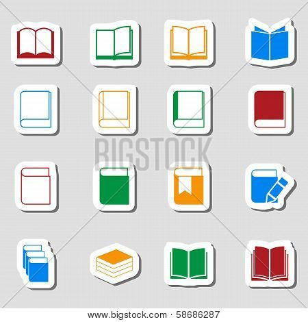 Color Book Icon Set Vector & Photo (Free Trial) | Bigstock