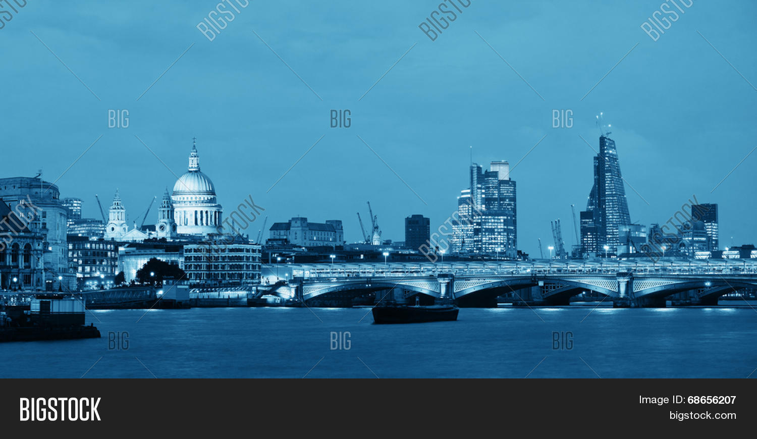 London Skyline Night Image & Photo (Free Trial) | Bigstock