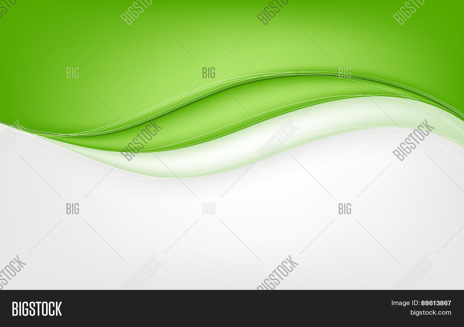 Abstract Green Wave Vector & Photo (Free Trial) | Bigstock