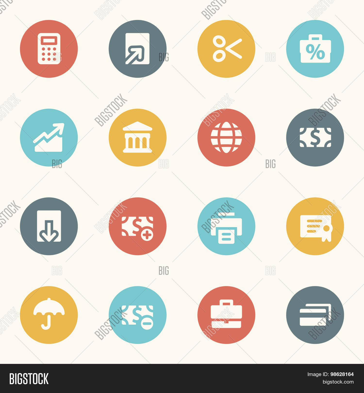 Finance Web Icons Set Vector & Photo (Free Trial) | Bigstock