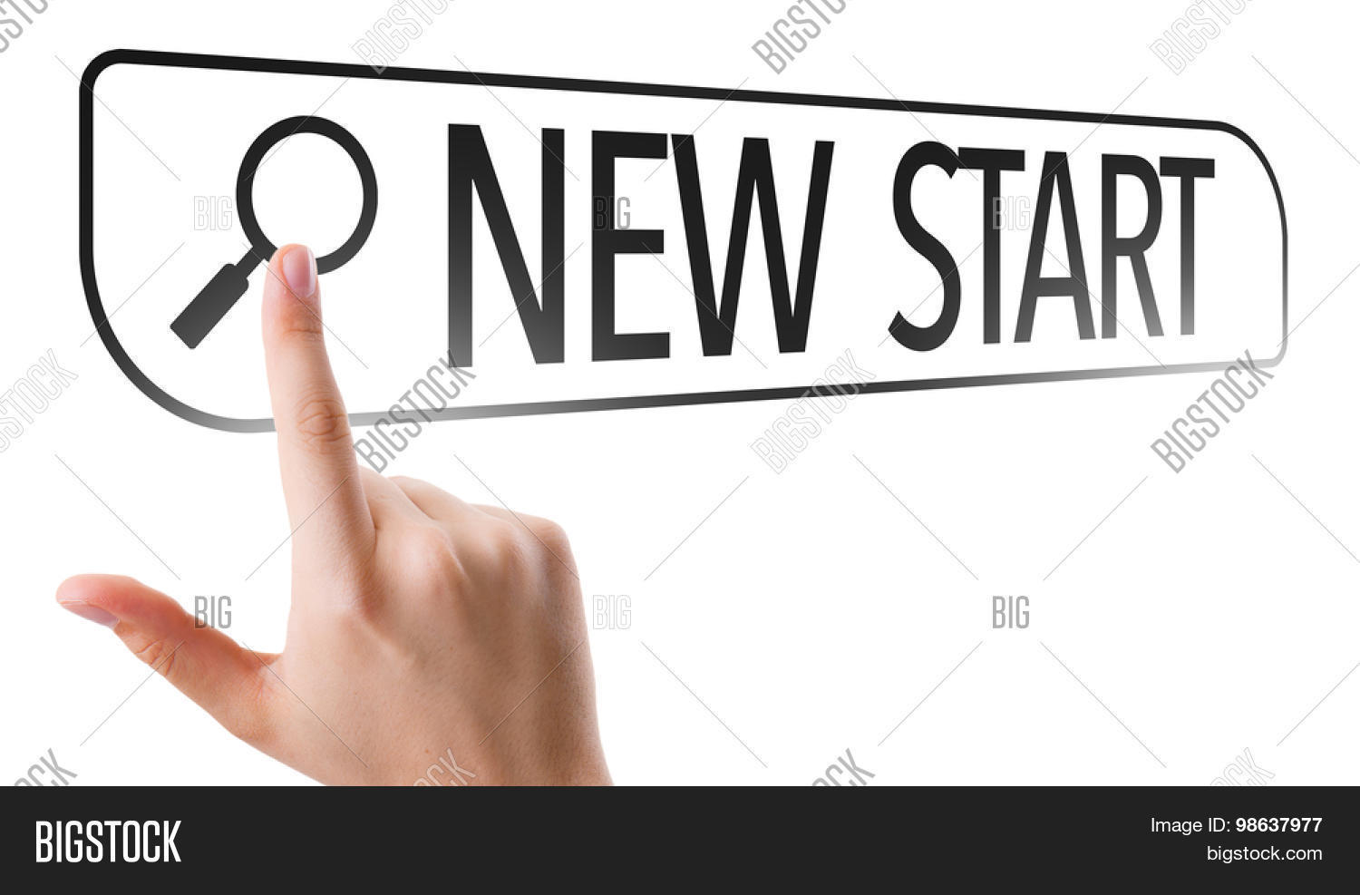 New Start Written Image & Photo (Free Trial) | Bigstock