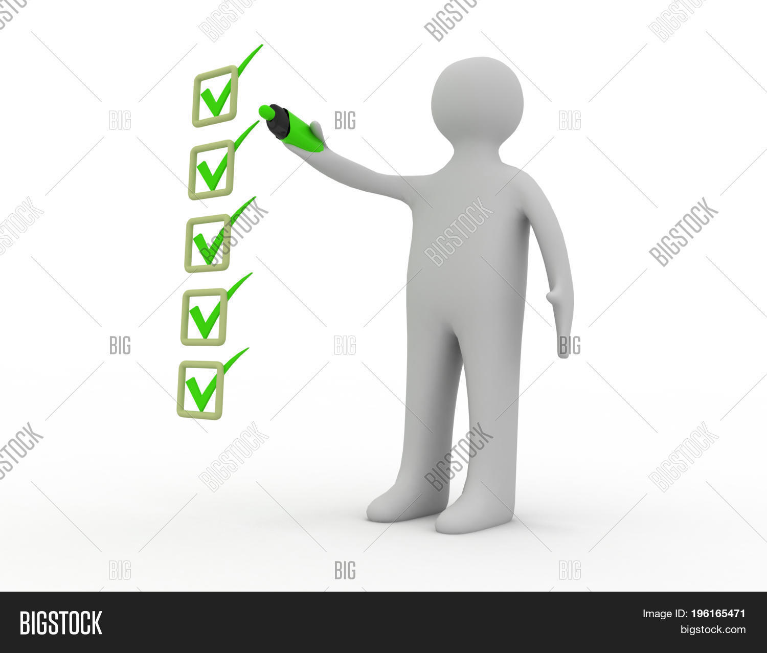 3d Man Checklist . 3d Image & Photo (Free Trial) | Bigstock