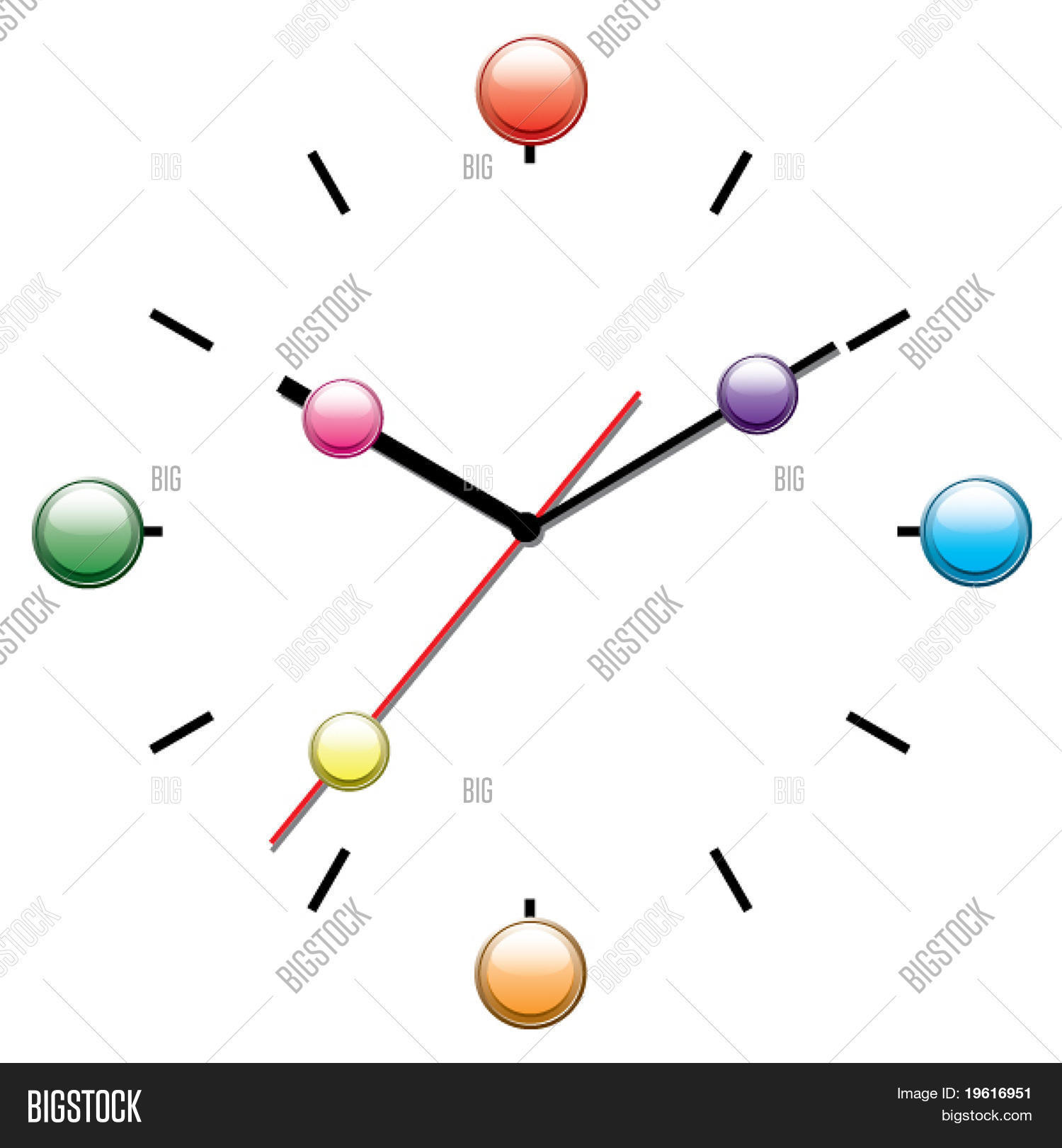 Wall Clock. Vector Vector & Photo (Free Trial) | Bigstock