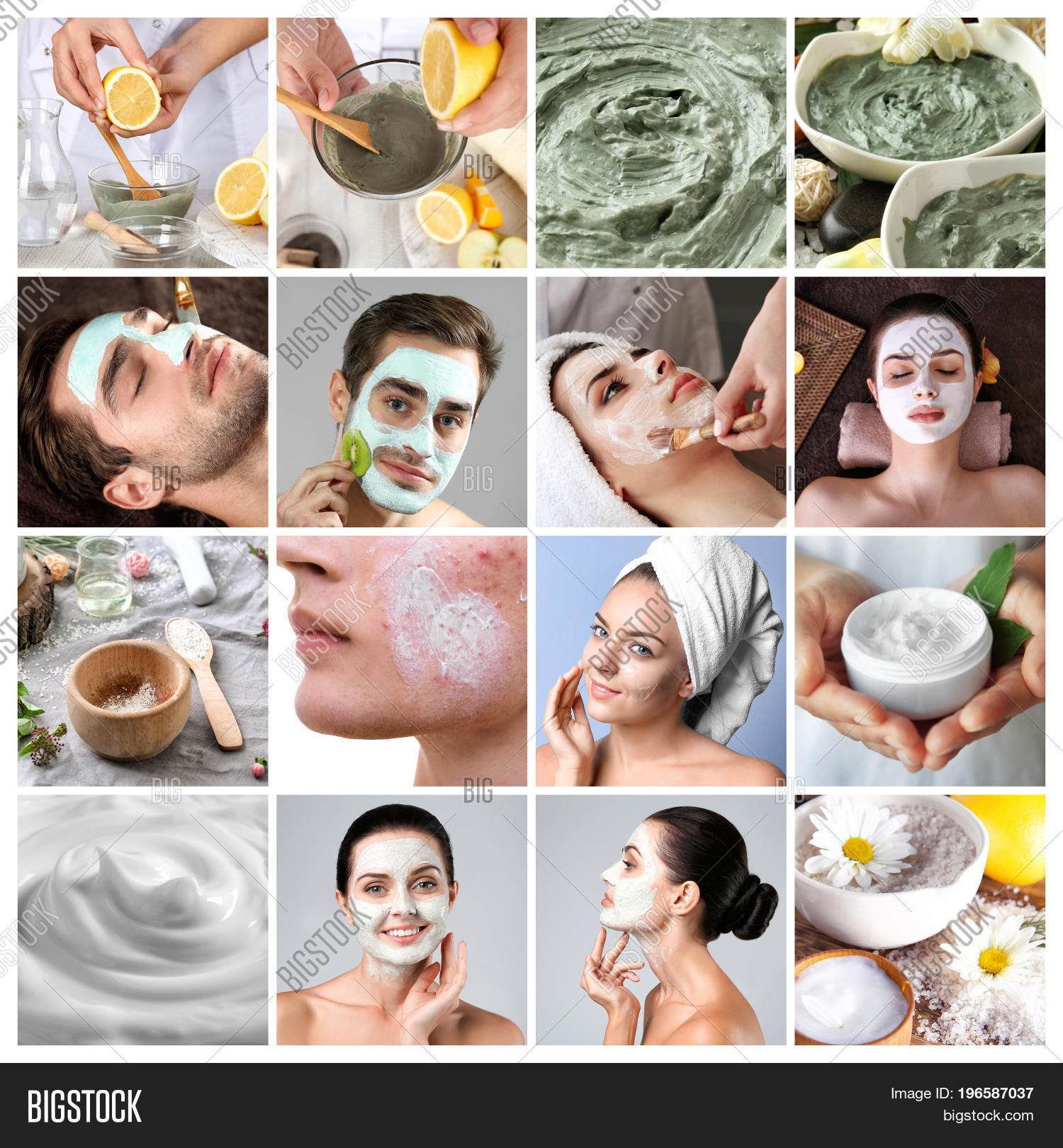 Collage Anti Acne Mask Image & Photo (Free Trial) | Bigstock