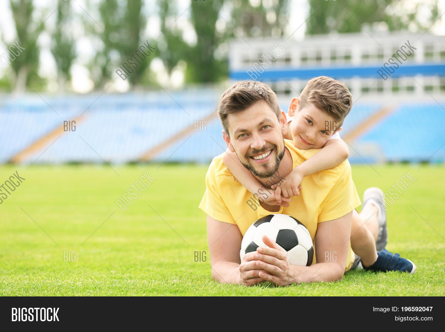 Dad Son Soccer Ball Image & Photo (Free Trial) | Bigstock