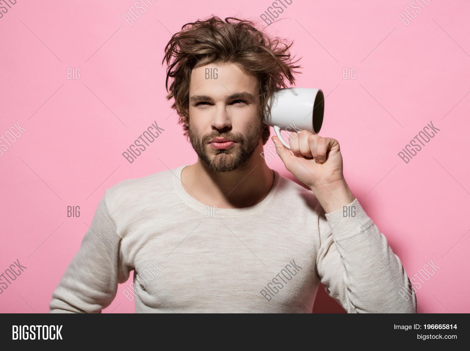 Overhear Cup Man Image & Photo (Free Trial) | Bigstock