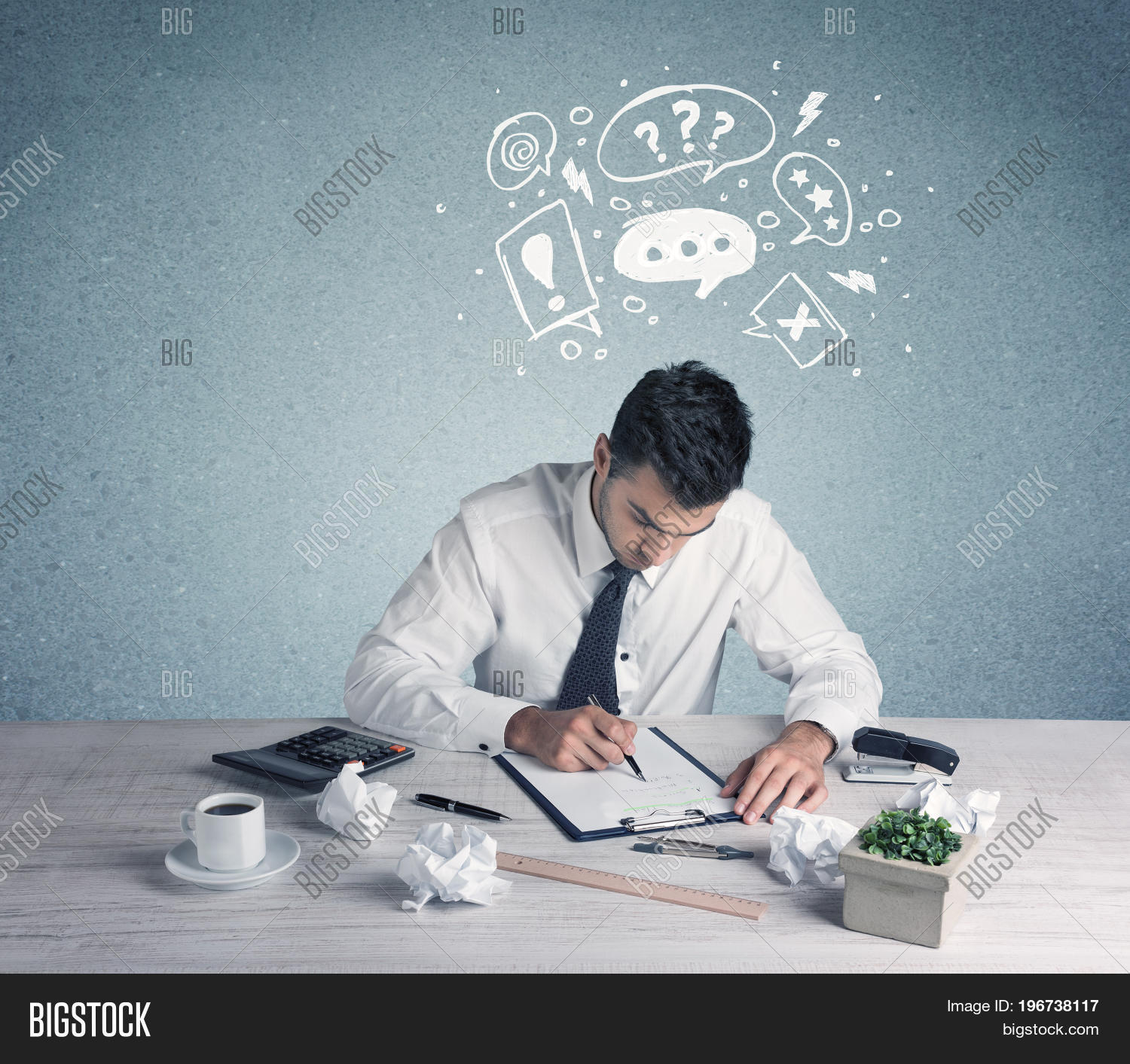 Confused Office Worker Image & Photo (Free Trial) | Bigstock