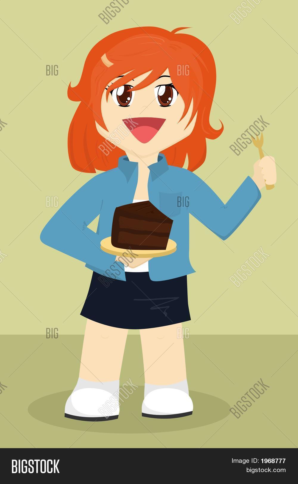 Cute Cartoon Girl Cake Image & Photo (Free Trial) | Bigstock