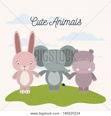 Animal Cartoon Holding Hands Images, Illustrations, Vectors - Animal ...