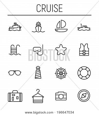 Set Cruise Icons Vector & Photo (Free Trial) | Bigstock