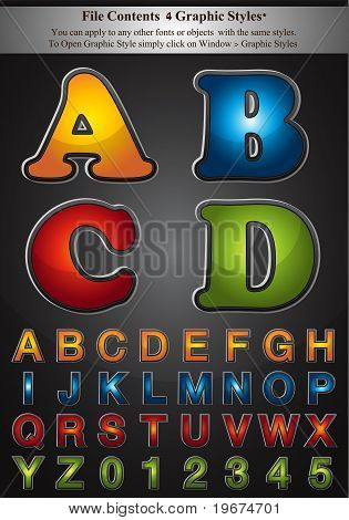 4 Colors Alphabet Vector & Photo (Free Trial) | Bigstock