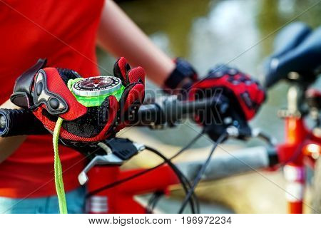 Bicycle Compass Hands Image & Photo (Free Trial) | Bigstock