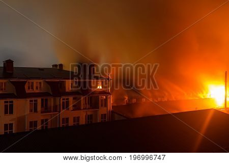 Building Fire Night Image & Photo (Free Trial) | Bigstock